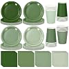 Amazon.com: Whaline 244Pcs Sage Green Tableware Set Serves 48 Gradient ...