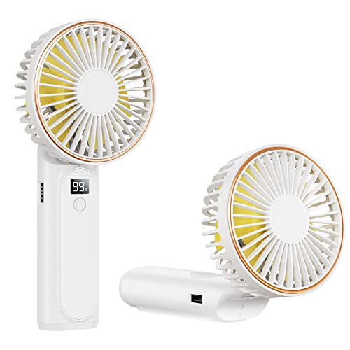 SWEETFULL Handheld Fan, 6000mAh Portable Fan Mini HandFan with Power ...