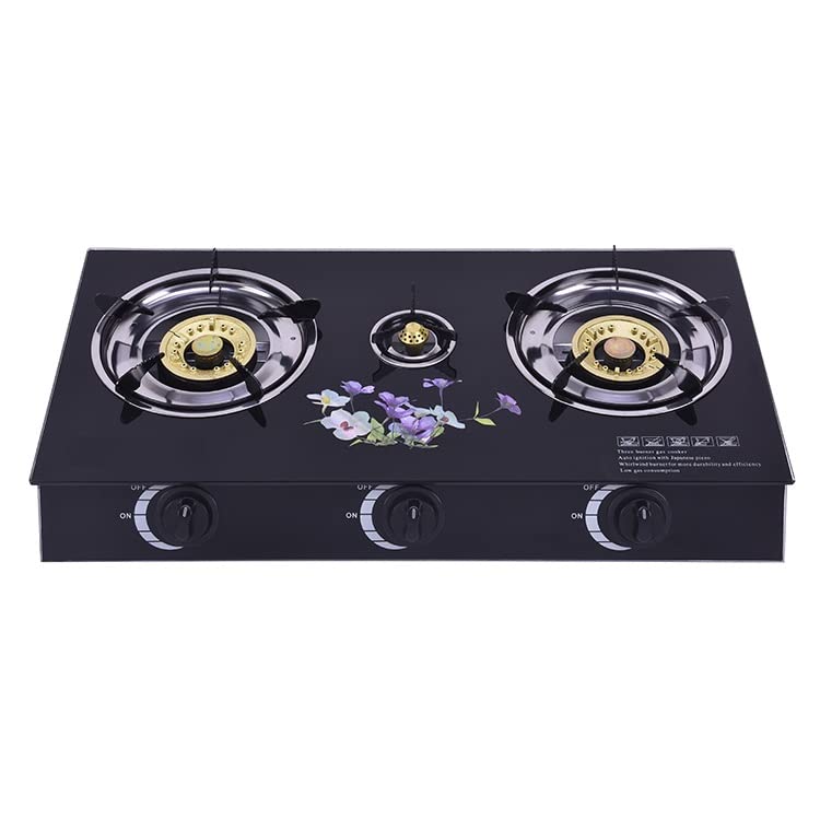 Buy JENY Automatic Ignition 3 Burner Stove Stainless Steel Frame Tray ...