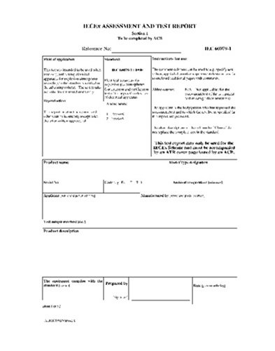 IECEX 60079-1 Ed. 3.0 en:2002, Assessment and Test Report (ATR) for IEC ...