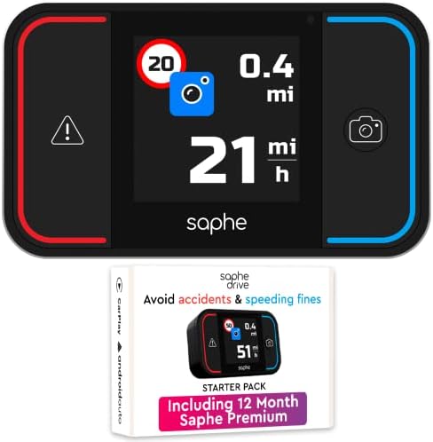 Saphe Drive Pro Speed Camera Detector Starter Pack with Colour Display ...
