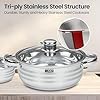AKH HOUSEWARE Stock Pot Casserole Dish Cooking Pot with Lid Set of 5-20 ...