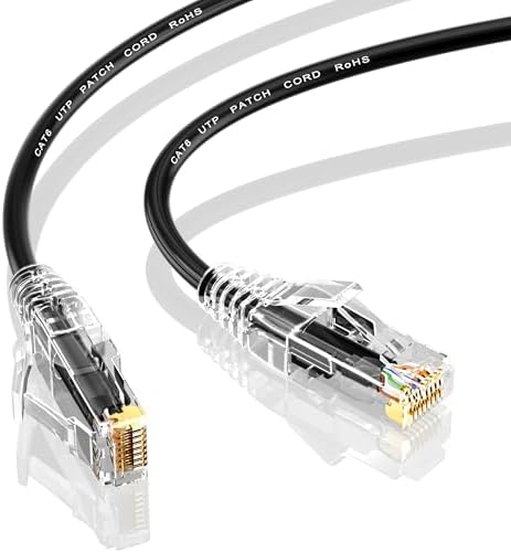 Ethernet Cable Slim 5M, High-Speed Cat 6 Ethernet Cable 10G Support ...