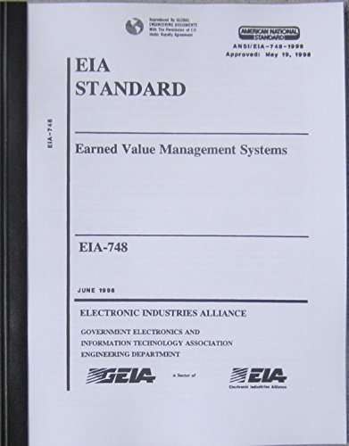 ANSI/EIA 748-1998 EIA Standard Earned Value Management Systems: TechAmerica: Amazon.com: Books