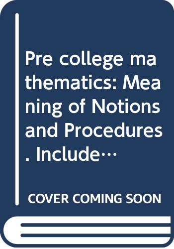 Amazon | Pre college mathematics: Meaning of Notions and Procedures ...