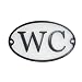 Amazon.com: Medallurgy French WC Toilet Door Sign for Bathroom Water ...