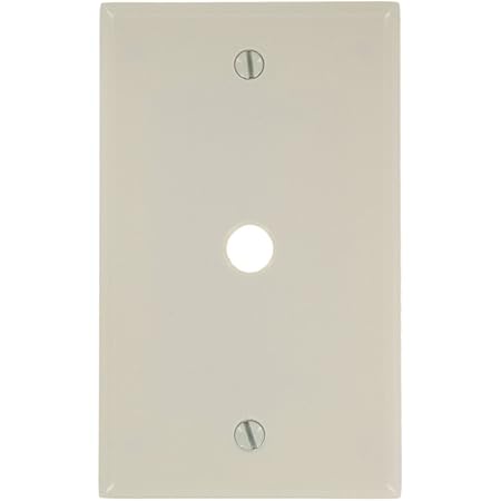 Leviton N751-W 1-Gang .625-Inch, Hole Device Telephone/Cable Wallplate ...