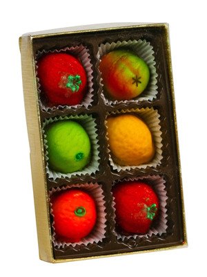 Amazon.com : Bergen Marzipan Fruit 6pc Assorted 2.6oz (6-pack) : Candy ...