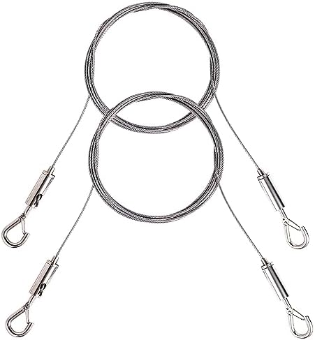 TOYMIS 2pcs Picture Hanging Wire, 2mx1,5mm Double Hook Adjustable Photo ...