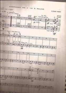 Richard Nanes Symphony No.2 B Major Percussion 1 & 2 PART Only: Richard ...