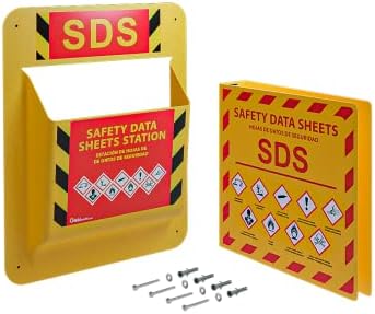 Yellow Safety Inc MSDS SDS Binder and Wall Station - Heavy Duty 3 Inch ...