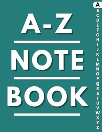 Alphabetical Notebook A4 A-Z - Lined-Journal Organizer - Large with A-Z ...
