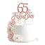Blumomon 3Pcs 65 & Fabulous Cake Topper Rose Gold Glitter Cheers to ...