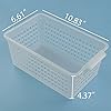 Amazon.com: Qskely Plastic Clear Storage Basket, Rectangle, Pack of 6 ...
