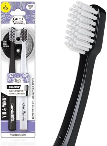 Amazon.com : GuruNanda Yin & Yang Toothbrush with Extra Soft Bristles ...