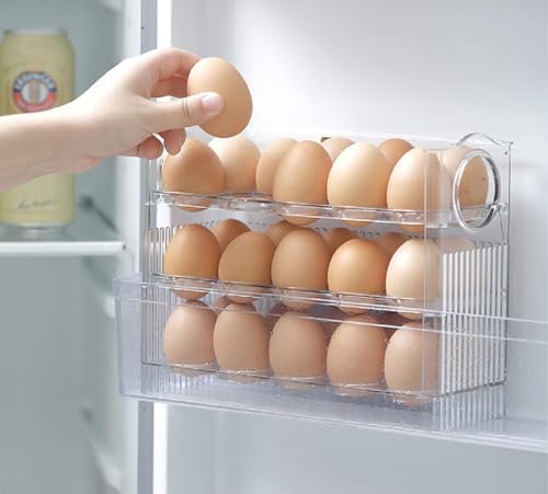 Buy MosQuick® 30 Egg storage box for fridge Auto Flip Design egg holder ...