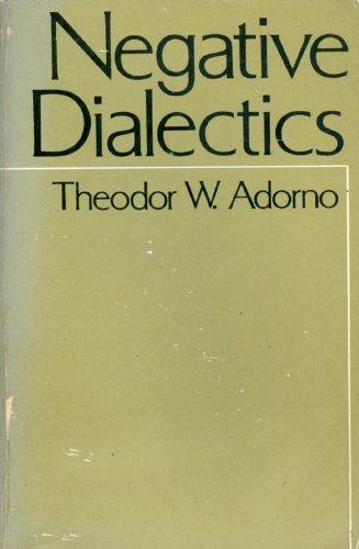 Negative Dialectics by Theodor W. Adorno (1979-05-03): Theodor W. Adorno: Amazon.com: Books