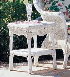 Amazon.com : Wicker End Table-Tan : Patio Tables : Patio, Lawn & Garden