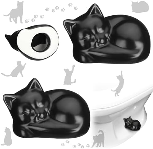 Amazon.com: Wonderjune 2 Pack Toilet Bolt Caps Decorative Black Cat ...