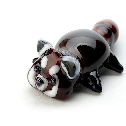 Amazon.com: Glass Red Panda Figurine (Width: 2 Inch), Hand Blown Glass ...
