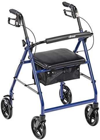 Amazon.com: Drive Medical RTL10261RD Foldable Rollator Walker with Seat ...