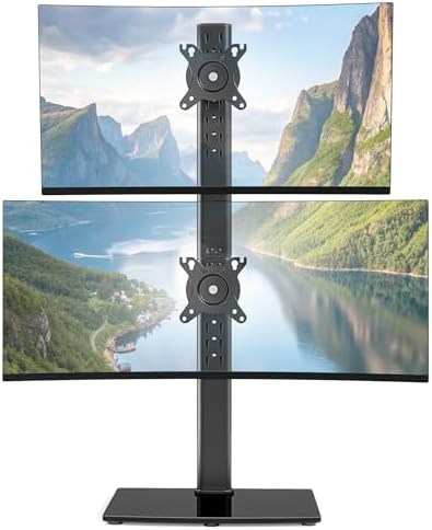 Amazon.com: Pegzone Vertical Dual Monitor Stand for 17–34 Inch Screens ...