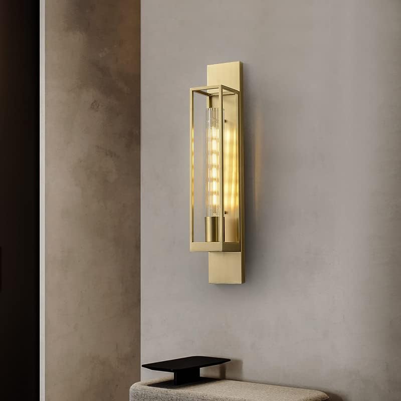 CITRA LED 600MM Transparent Long Glass Wall Light Modern Copper Metal ...