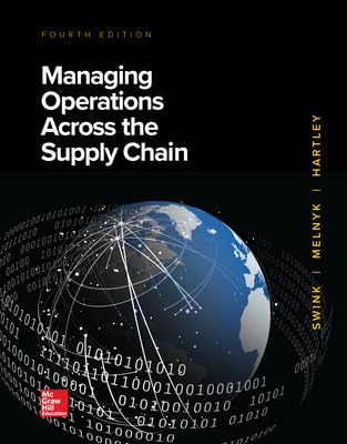 Loose Leaf for Managing Operations Across the Supply Chain: Swink ...