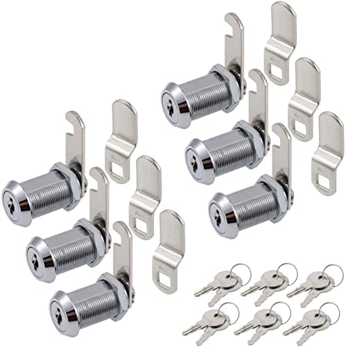 6 Pack Cabinet Locks with Keys, 5/8" Cam Lock, Mailbox Lock RV Compartment Storage Locks RV ...