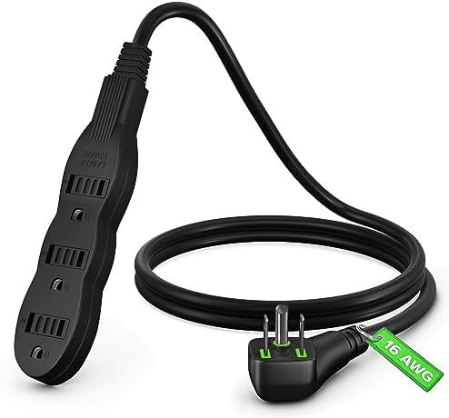 Amazon.com: 2 Prong Extension Cable 4 FT, Extra Long Power Cord with 3 ...