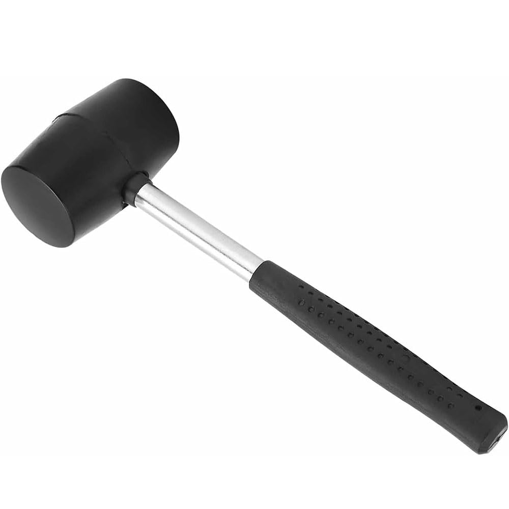 Rubber Mallet Rubber Hammer 300g/500g Stainless Steel Tube Rubber ...