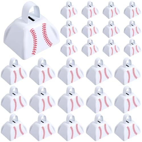 Amazon.com: Fiada 24 Pcs Baseball Cow Bell with Handle, Metal Noise ...
