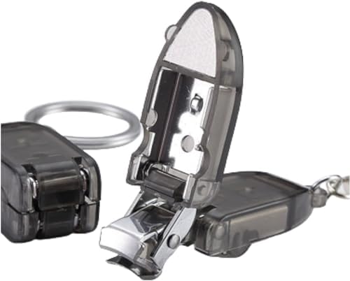 Amazon.com : Silver Travel Keychain Finger Nail Clippers,Portable Nail ...
