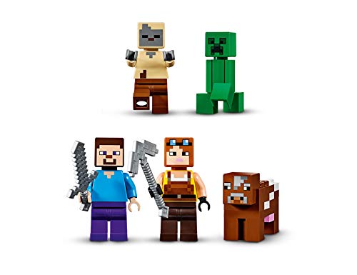 LEGO 21155 Minecraft Mine Steve Minifigure, Blacksmith, Husk, Creeper ...