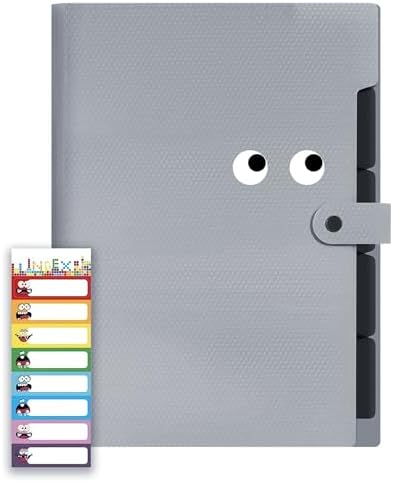 NISUN 5 Pocket Expanding File Folder with Fun Sticky Labels, Letter ...