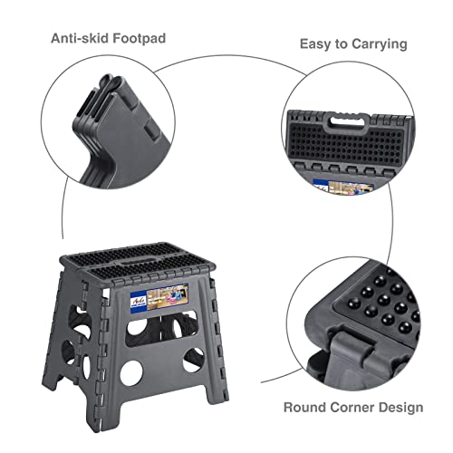 Snapklik.com : ACKO Folding Step Stool 13 Inch Height Premium Heavy ...