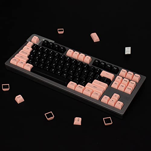 Pink Black Keycaps Set 150 Keys MSA Profile Doubleshot Custom Keycaps ...