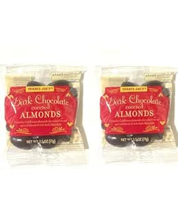 Amazon.com : Trader Joes's Dark Chocolate covered Almonds, 2.5 oz (pack of 2) : Grocery ...