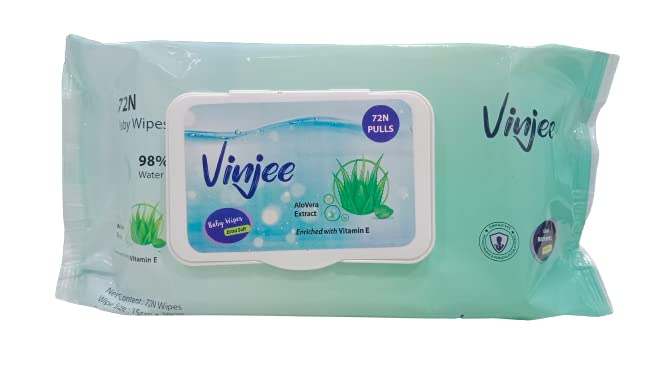 Buy Vinjee Baby Wipes Pack of 72wipes. Online at Low Prices in India ...