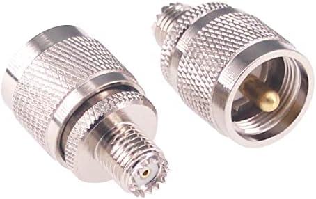 Amazon.com: RFaha 2pcs UHF Male PL259 to Mini UHF Female RF Coaxial Coax Adapter UHF to Mini-UHF ...