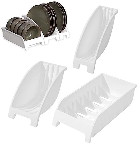 QmjdDymx 3Pcs Plate Holders Organizer For Kitchen Cupboard - Plastic ...