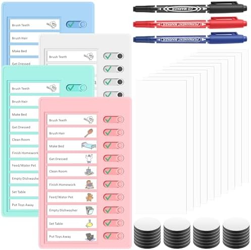 Amazon.com : XLSXEXCL 4 Pieces to Do List Board, Checklist Board Chore Chart Slider My Chores ...