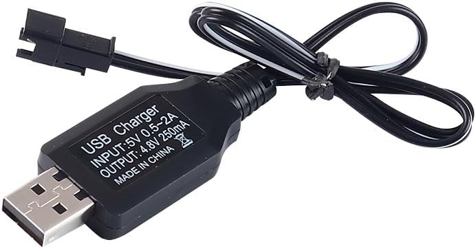 RC Model Battery Charger Cable,SM-2P Connector Plug,4.8 V 250mA,Charging Protection Circuit and ...