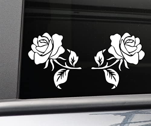 Amazon.com: Nashville Decals White Rose Roses Pair (Left and Right ...