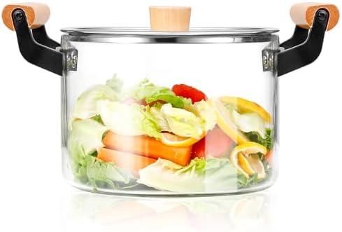 Amazon.com: 3.5 Qt Clear Glass Pot for Cooking on Stove, Big Glass ...