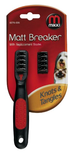 Mikki Grooming Matt Breaker with Replacement, Black - Pet Foods & Supplies