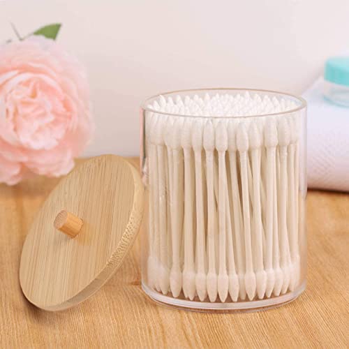 Cisolen 2 Pieces Cotton Buds Containers Cotton Pads Container Box ...