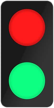 Amazon.com: BBMI Remote Control Traffic Light, Red Green LED Wall Lamp ...