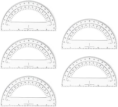 ALLY-MAGIC Plastic Protractor for Angle Measurement, Clear Protractor ...