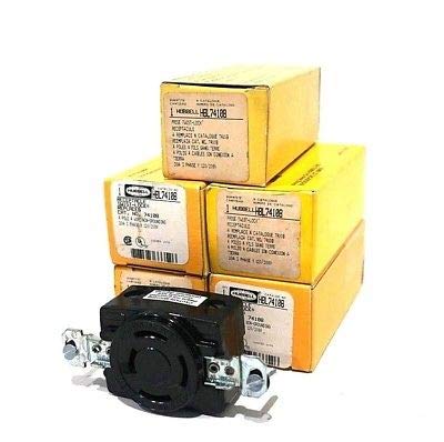 5 New Hubbell HBL7410B Twist-Lock Receptacle 7410B: Amazon.com ...